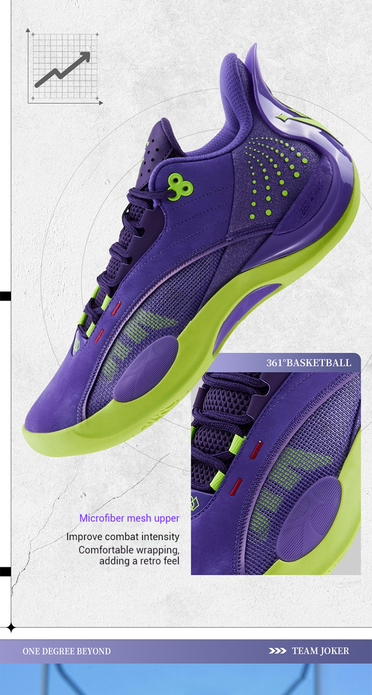 361 Degrees Team Joker Men Basketball Shoes Nikola Jokic Wear-resistant ...