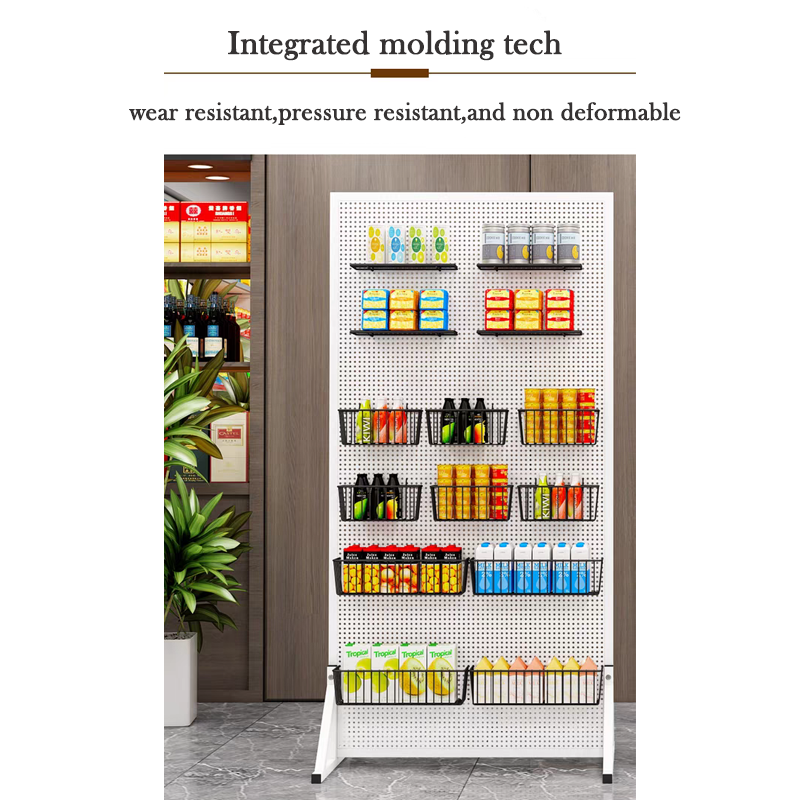 Metal Pegboard with Stand Movable Floor Standing Storage Rack Jewelry ...
