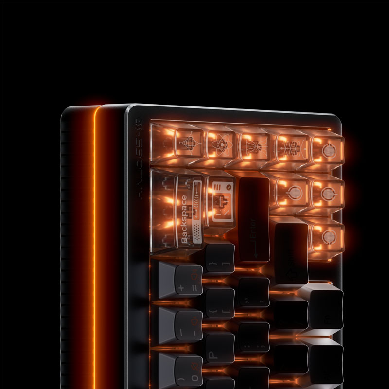 NuPhy Crystal Cherry original height PC transparent keycap mechanical ...