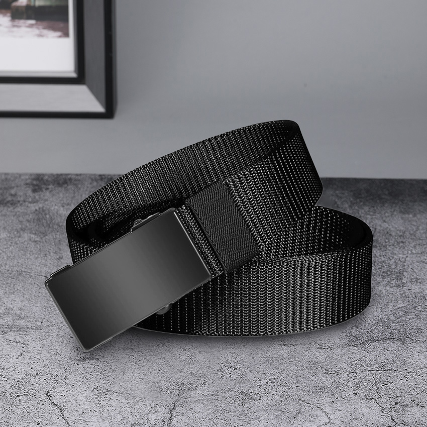 MENSPE Men Belt Outdoor Nylon Belt Automatic Buckle Belt Simple Fashion ...