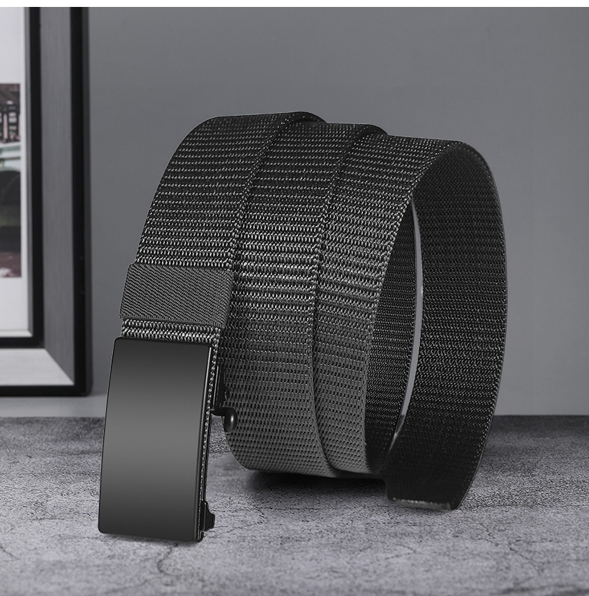 MENSPE Men Belt Outdoor Nylon Belt Automatic Buckle Belt Simple Fashion ...