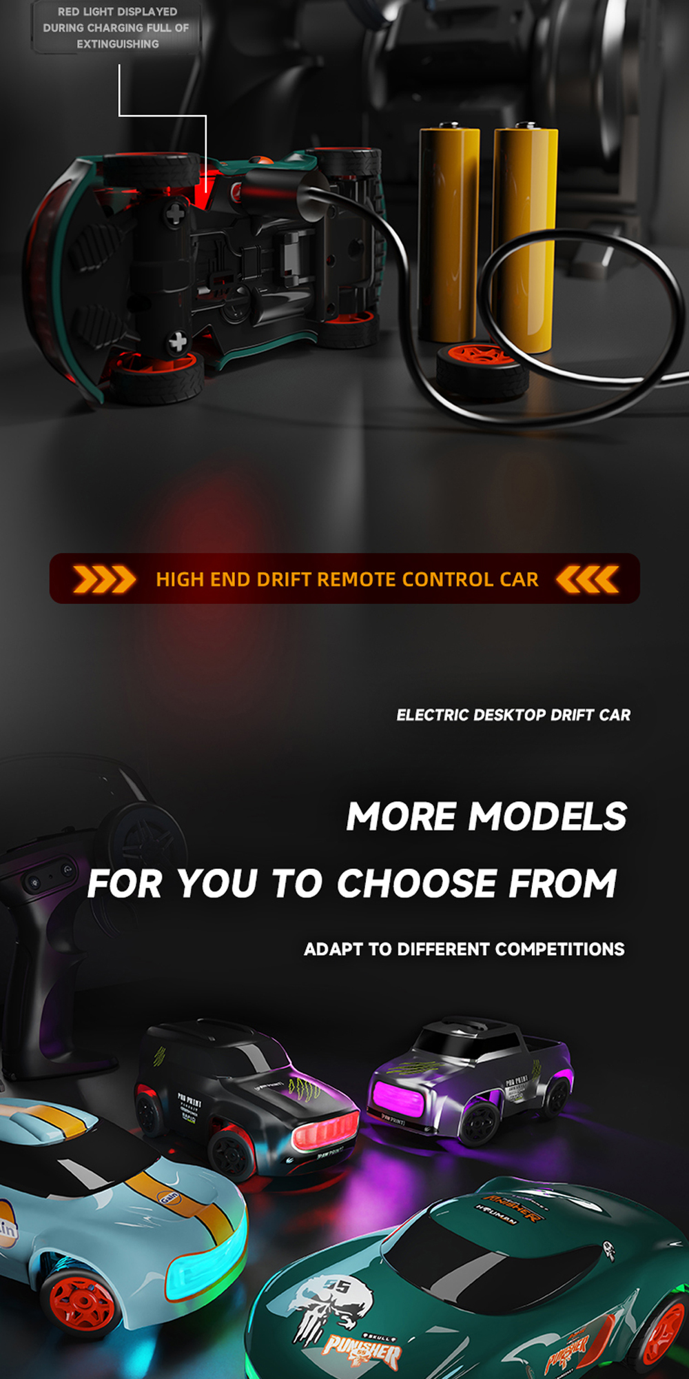 AE86 1/64 RC Desktop Mini Drift Car Model 4WD Full Proportional ...