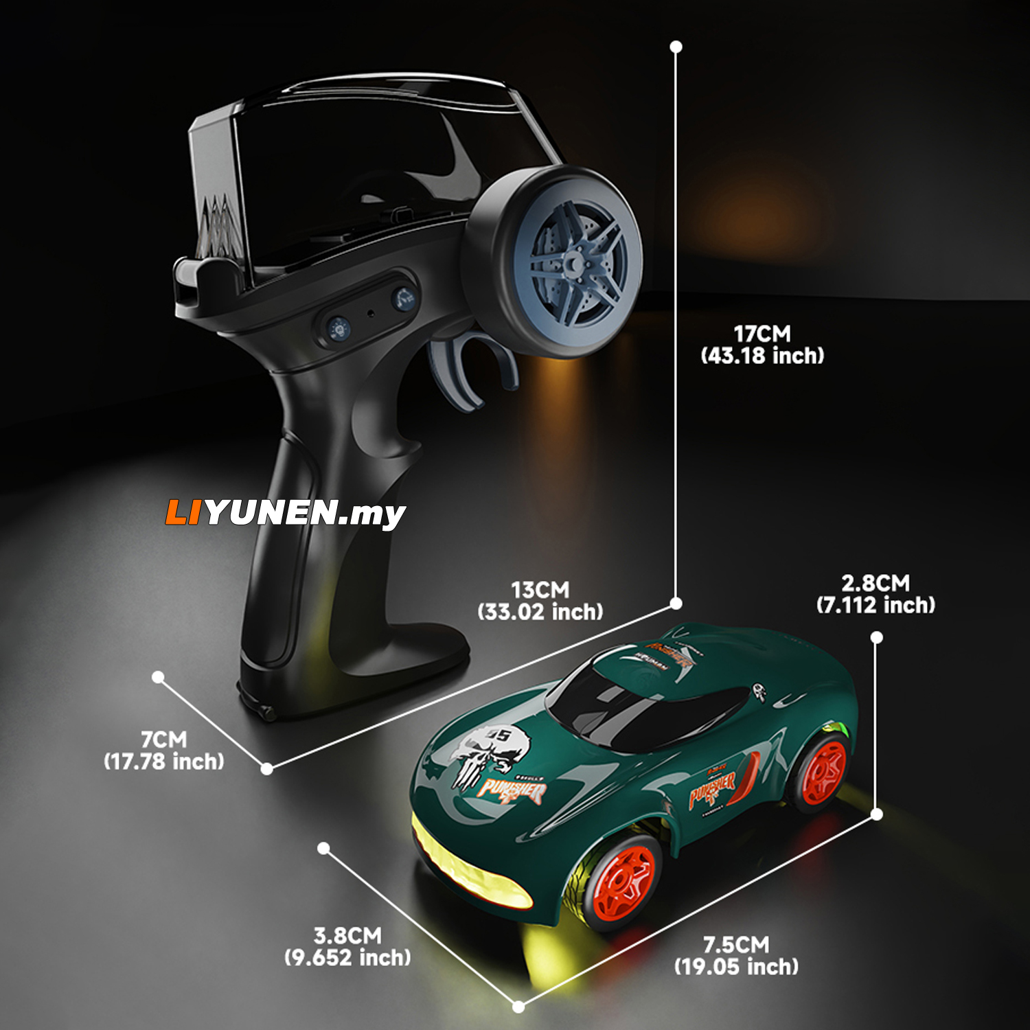 1/64 MINI Desktop RC Drift Car 4WD Full Proportional Throttle Remote ...