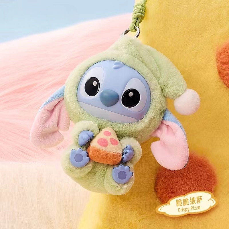 MINISO Disney Stitch has to take a bite no matter how sleepy he is series of vinyl plush blind ...
