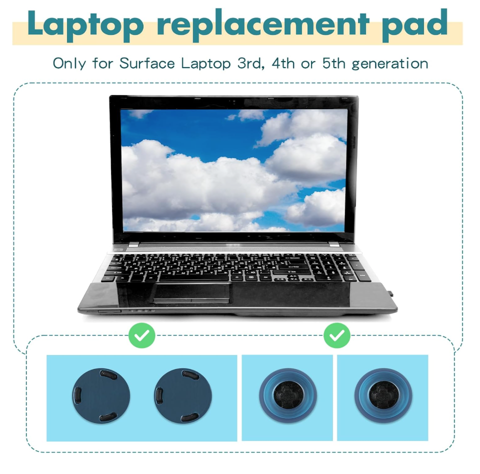 4piece Replacement New Rubber Feet For Microsoft Surface Laptop 3 4 5 ...