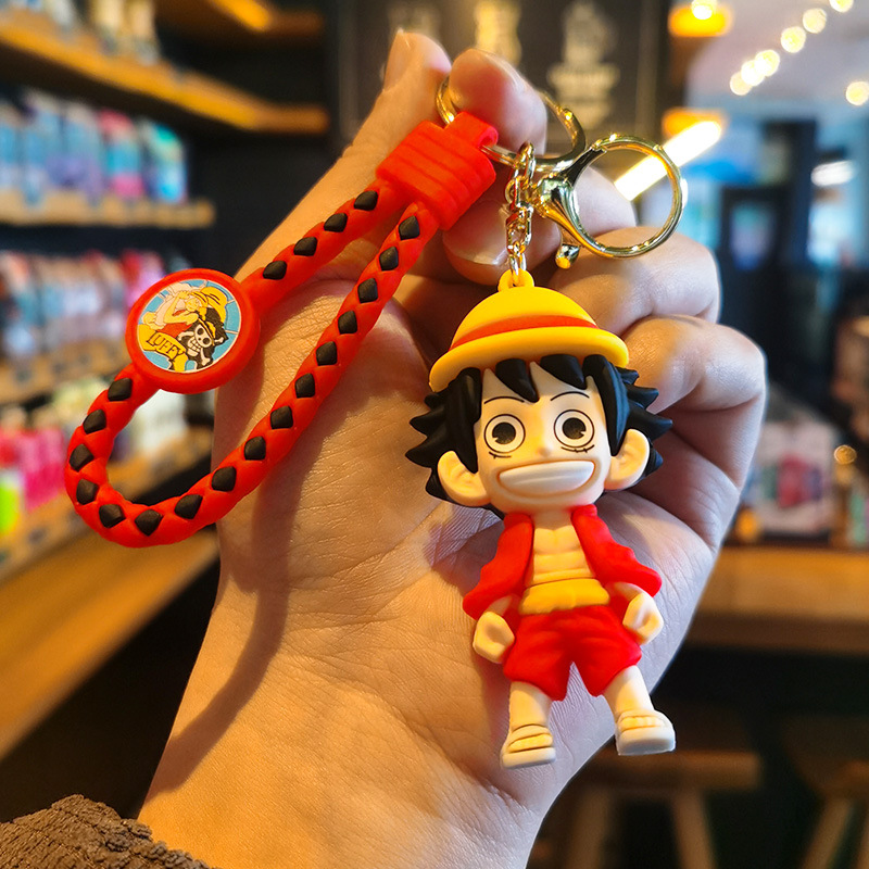 New One Piece keychain pendant decoration Luffy doll key ring backpack ...