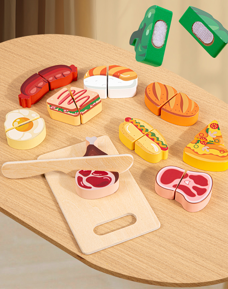 Kids Pretend Play Simulation Kitchen Toy Montessori Cut Fruits and ...
