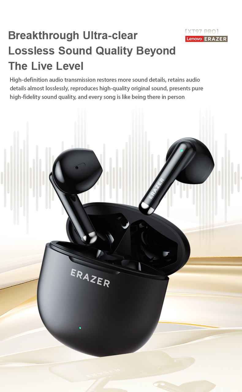Lenovo Erazer XT97 Bluetooth Earbuds Wireless Noise Cancelling ...