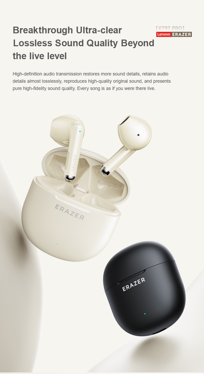 Lenovo Erazer XT97 Bluetooth Earphone Noise Canceling Earbud Wireless ...