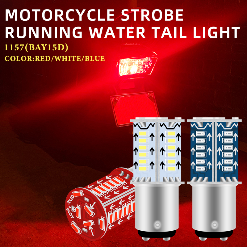 1Pcs 1157 LED Strobe Tail Light Blinker Stop Brake Bulb BAY15D 12V ...