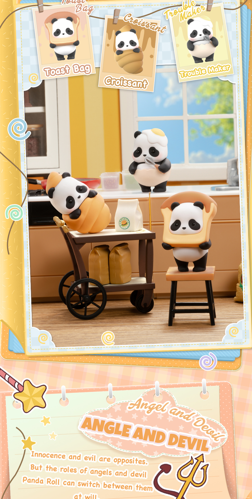 52TOYS Panda Roll Minime Dress-Up Series Blind Box Figure Toy（20pcs=1 ...