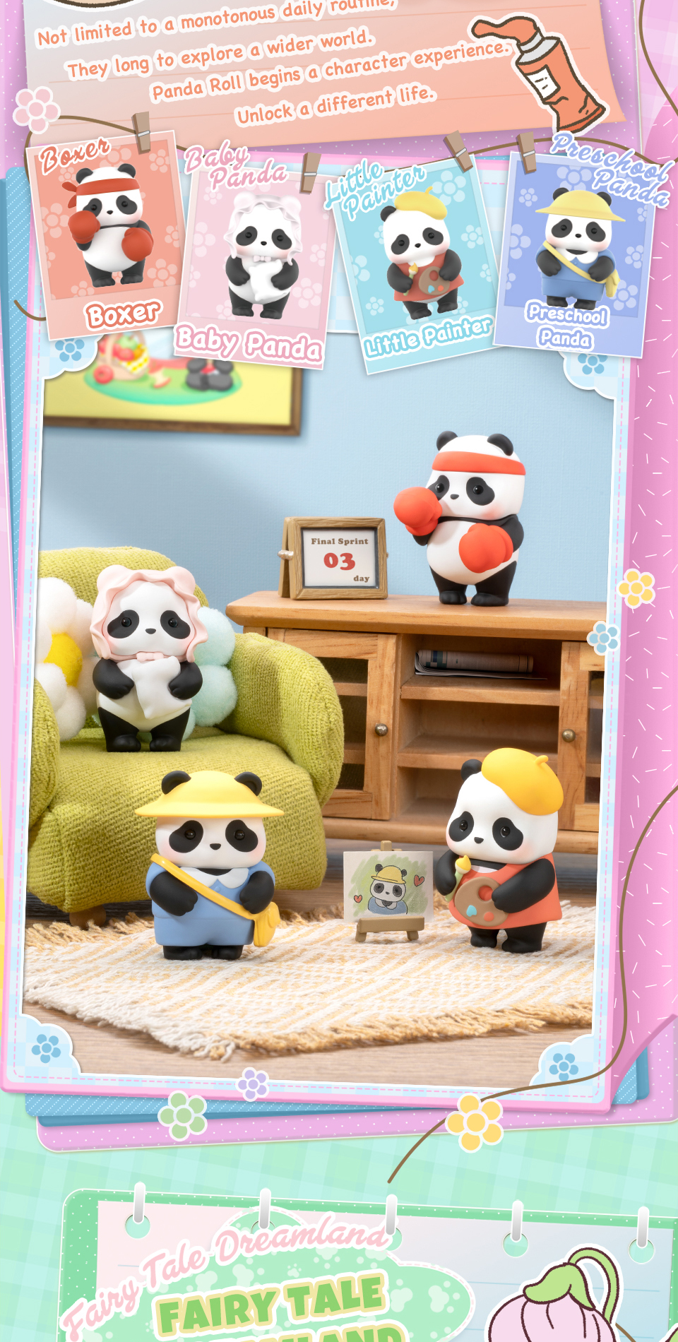 52TOYS Panda Roll Minime Dress-Up Series Blind Box Figure Toy（20pcs=1 ...