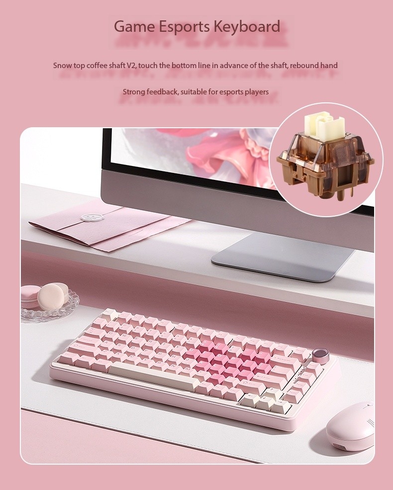 Yunzii B75PRO Three-mode Bluetooth Mechanical Keyboard 75% with hot ...