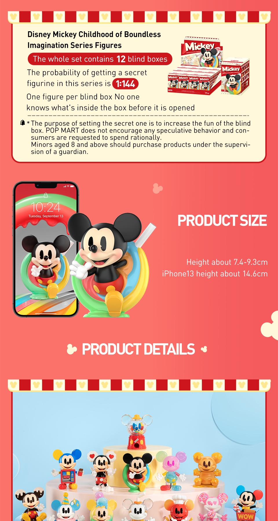 POP MART Disney Mickey Childhood of Boundless Imagination Series ...