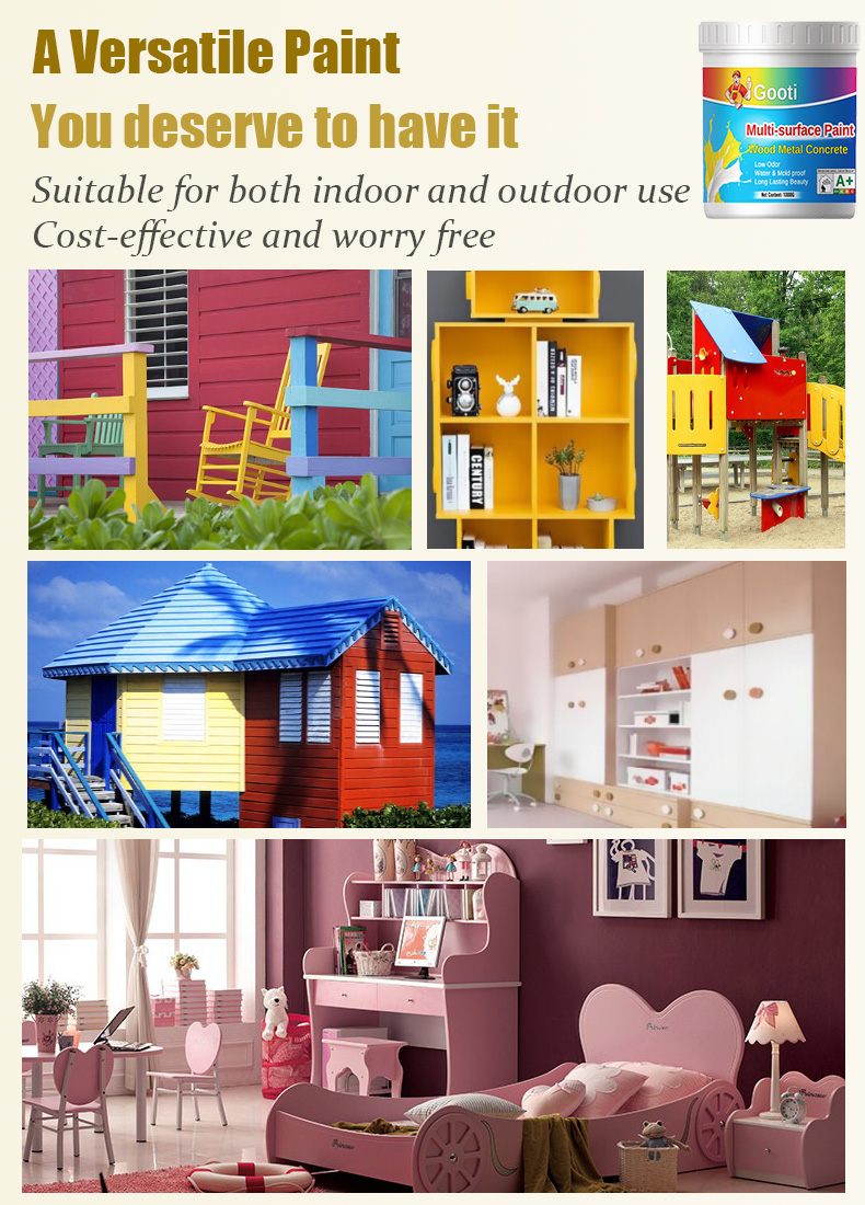 【COD】GOOTI Multi-surface Paint 1000G With Brush Wood Paint Renovation ...