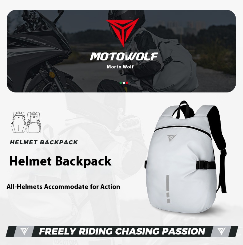Motowolf-motorcyclist Backpack Outdoor Cycling Backpack Large Capacity ...
