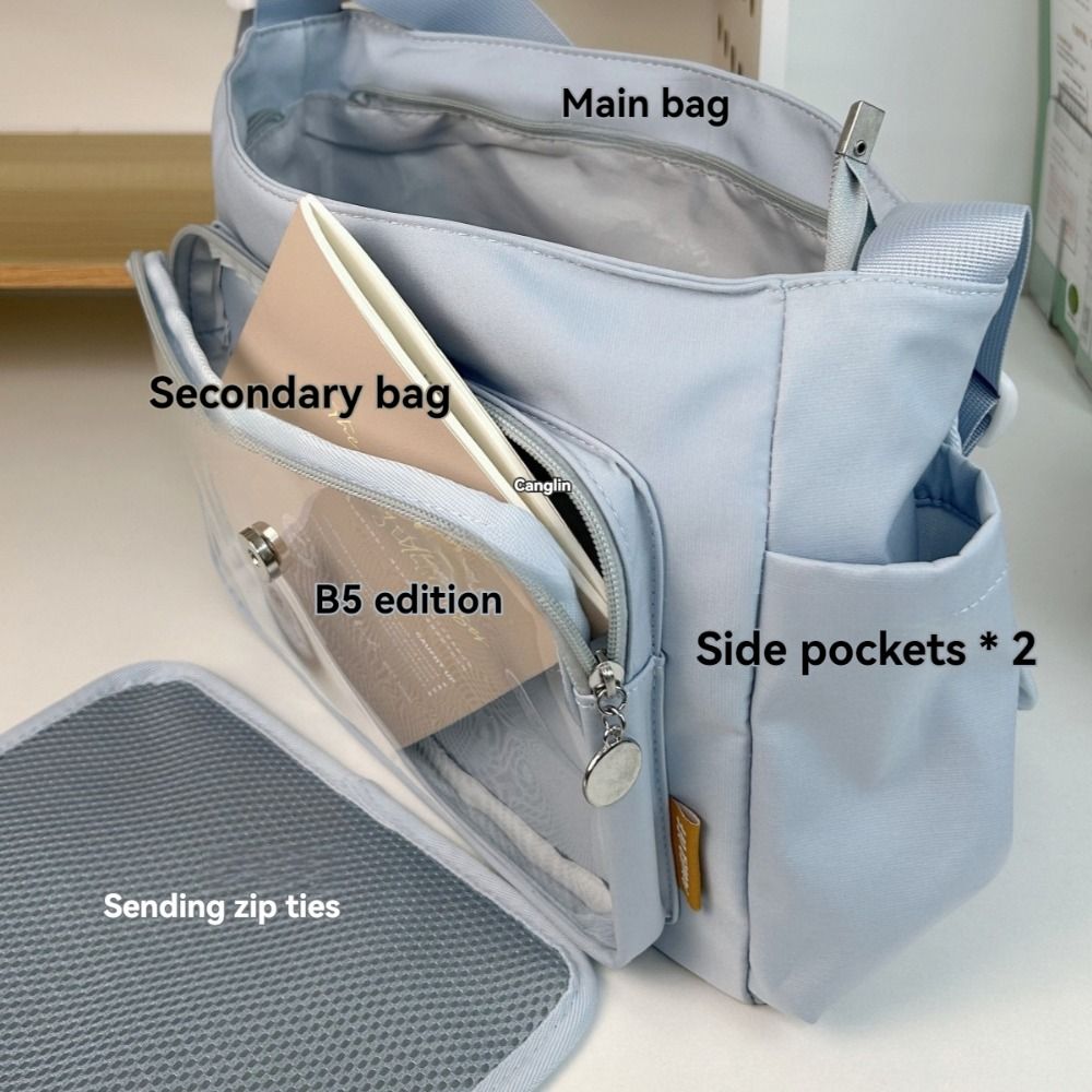 GUSTAVA Transparent Crossbody Bag, Y2K Lightweight JK Ita Bag, Teenage Girls DIY Display Plate ...