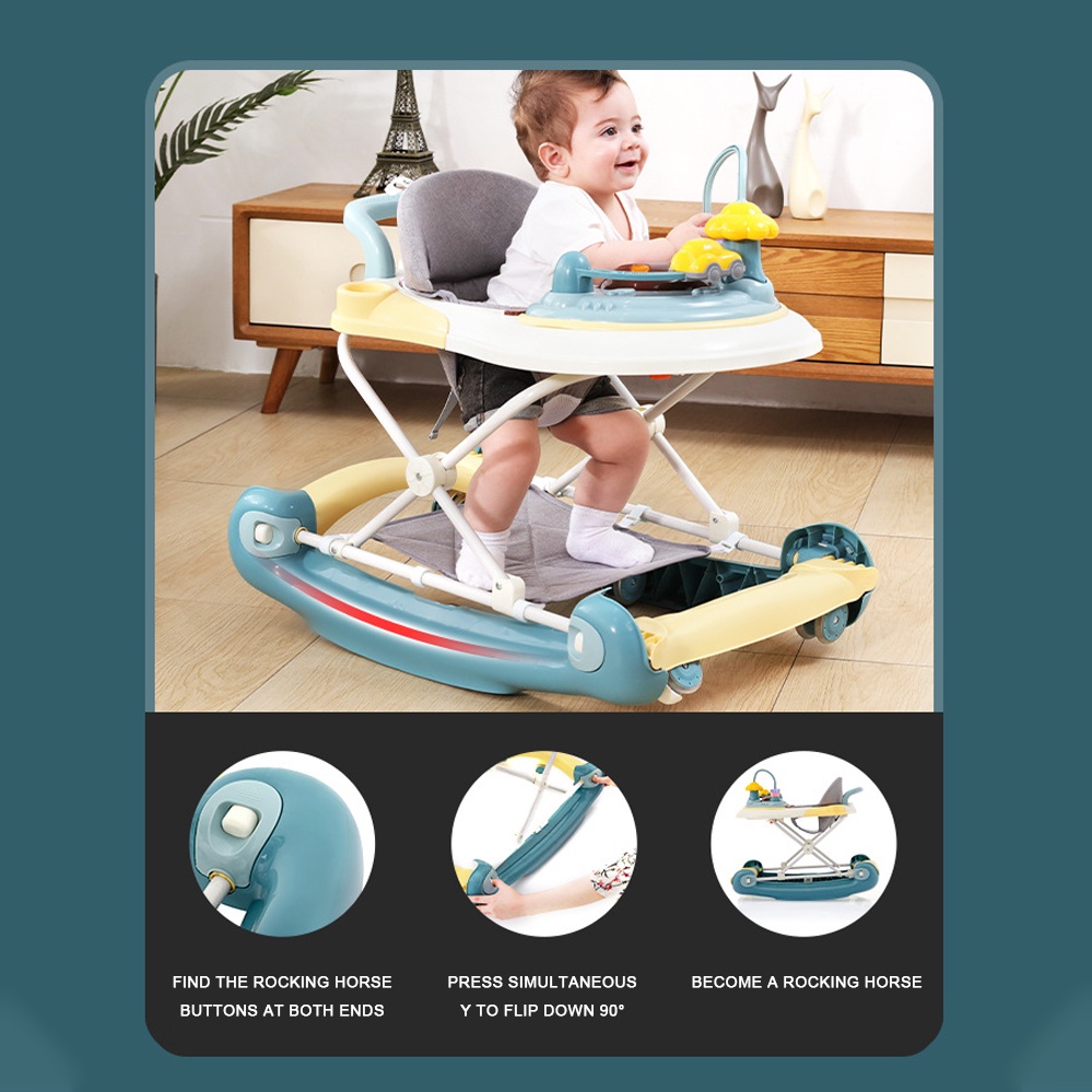 [Free Shipping] Multifunction 4 In 1 Baby Walker for Baby with Music ...