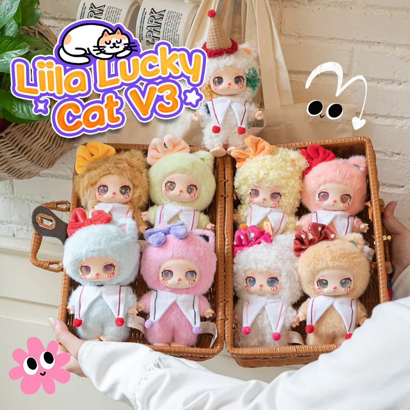 Lila Lucky Cat V3 | Liila Plush Blind Box 100% Original Cute Random Box ...