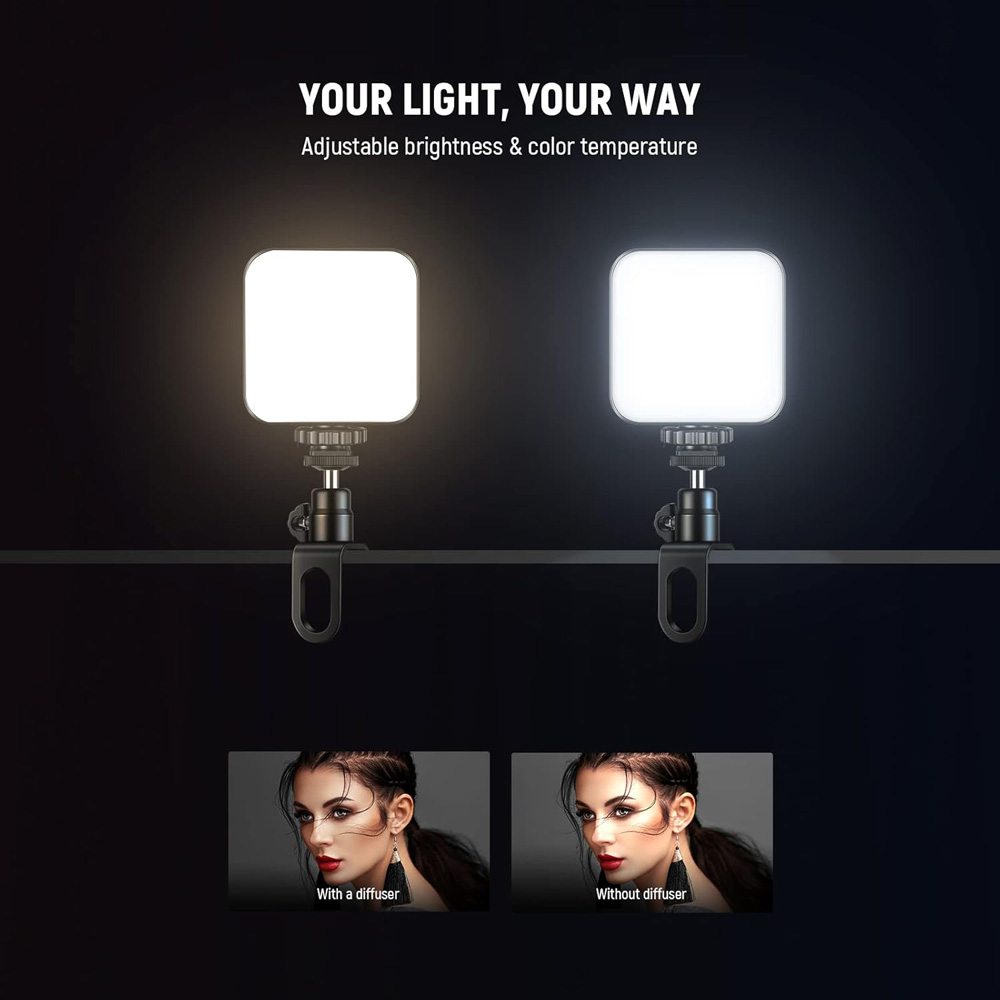 NEEWER PL81 Video Conference Light, On-Camera LED Video Light with ...