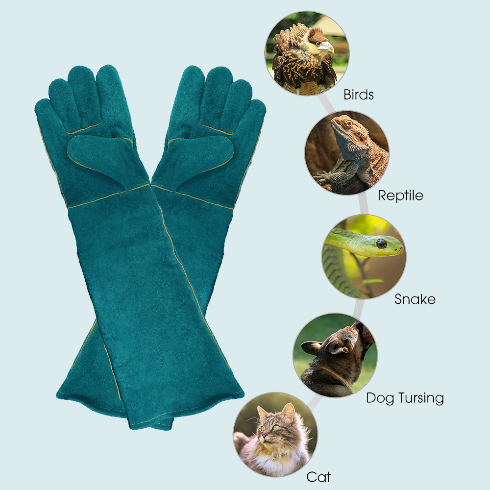 Anti Bite Gloves Scratch Gloves 35/60cm Animal Handling Protection ...