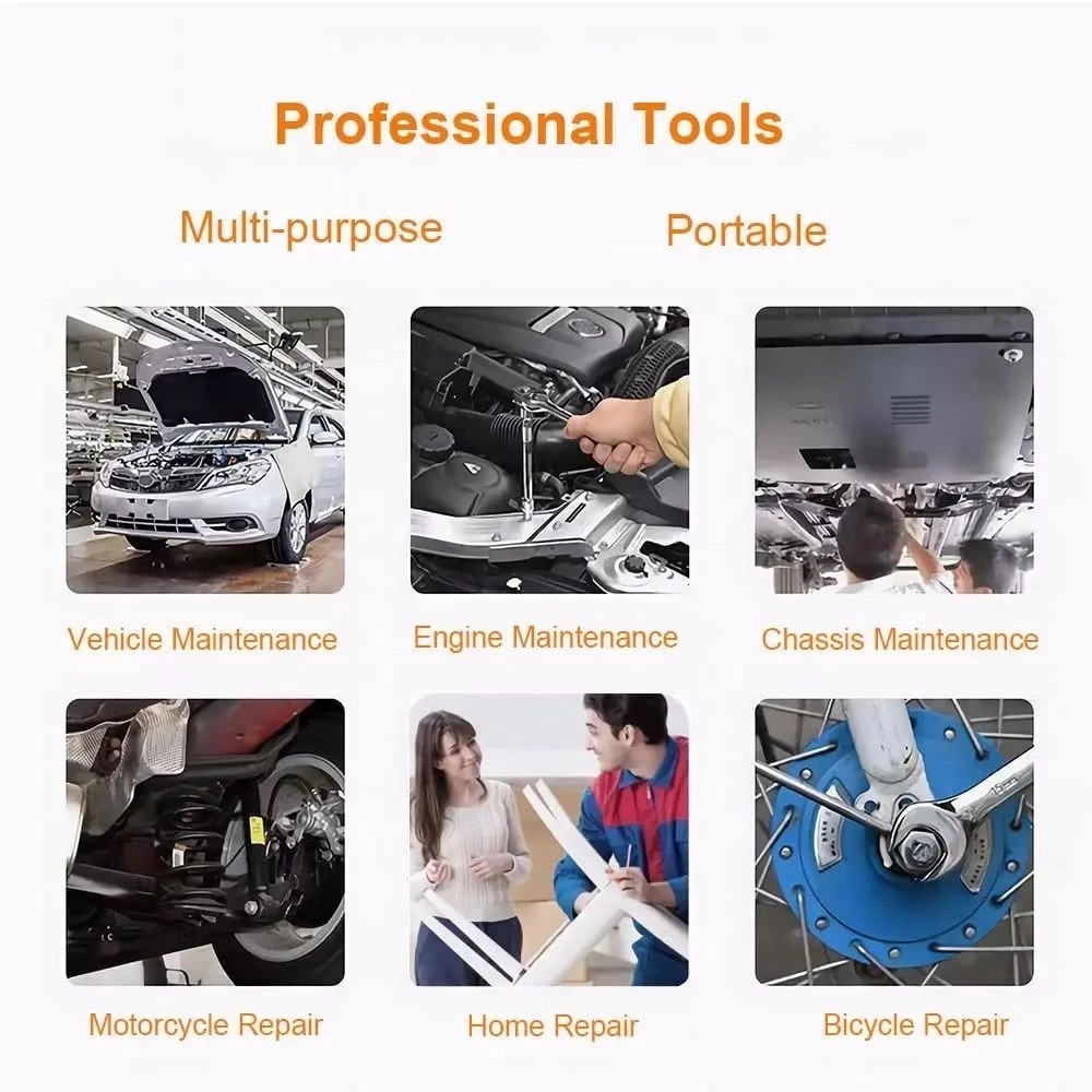 40pcs Auto Repair Tools Combination Socket Wrench Set Motor Tools Box ...