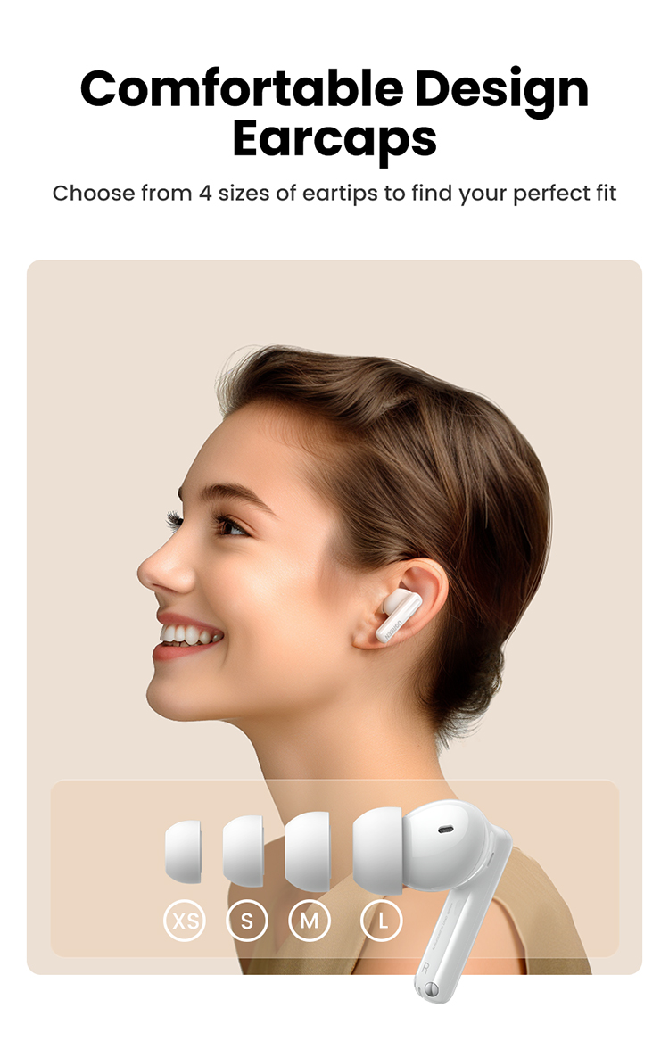 UGREEN HiTune T6s ANC TWS Wireless Earbuds Active Noise Cancellation Bluetooth 5.3 Low-Latency ...