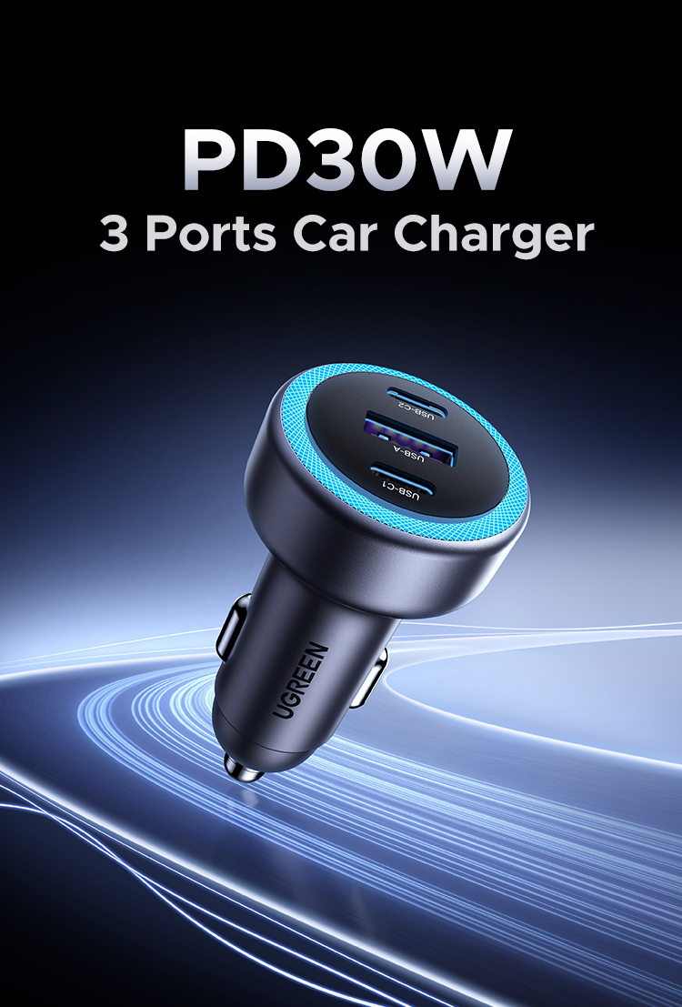 UGREEN Car Charger PD30W USB C Fast Charger for iPhone 16 Pro Max 15 Fast Charging for Mobile ...
