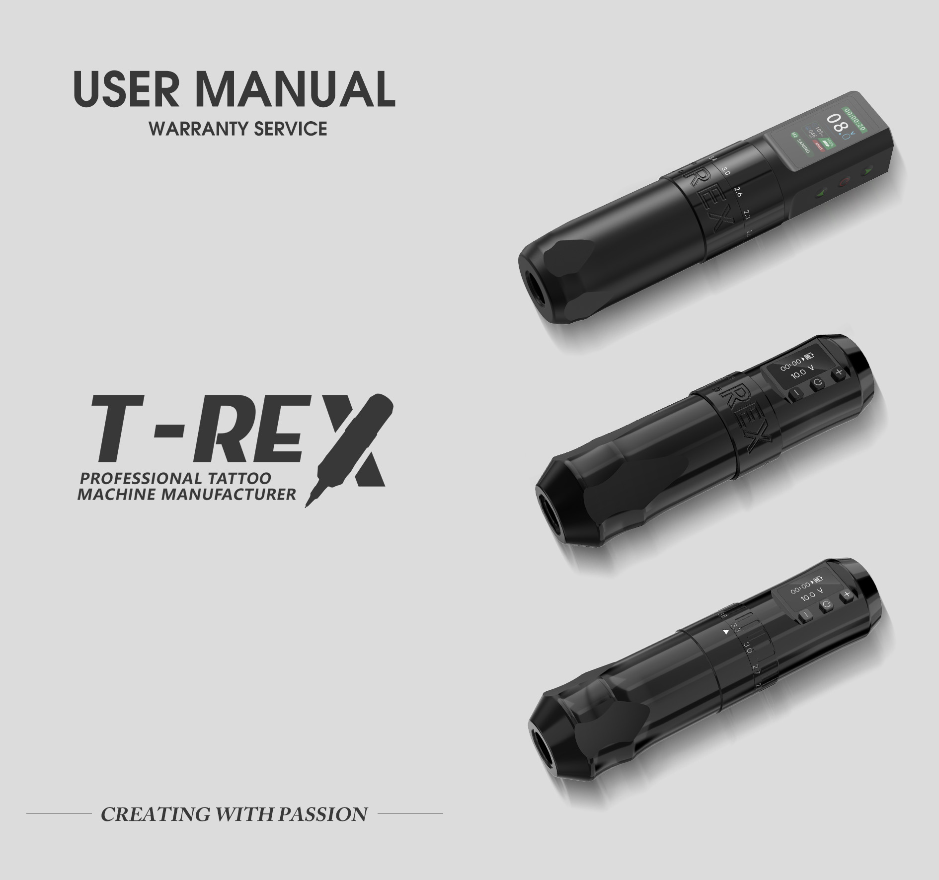 T-REX 2025 New Diamond Wireless Tattoo Machine Rotating Pen 7 ...