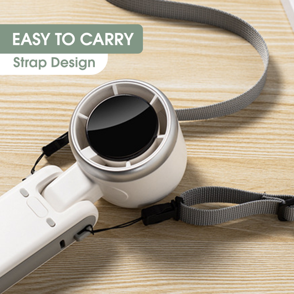 NSS Turbine Mini Desktop Electric Fan Handheld Foldable Rechargeable ...