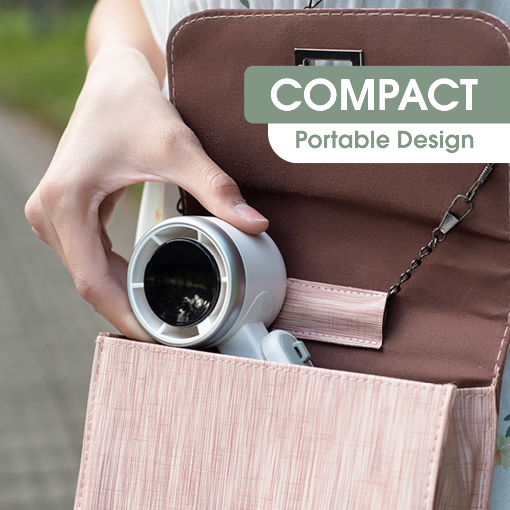 NSS Turbine Mini Desktop Electric Fan Handheld Foldable Rechargeable ...