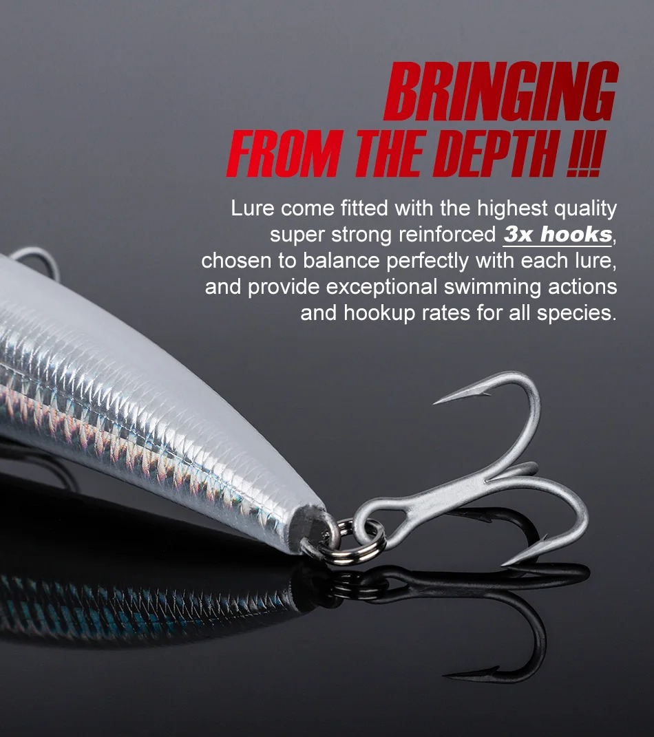 NOEBY Lure Fishing 115/150mm 51/62g Sinking Pencil Hard Lures for Tuna ...