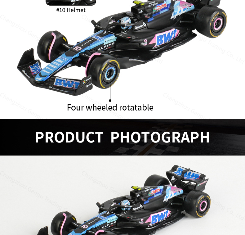 Bburago 1:43 BWT Alpine 2024 A524 F1 Formula Car Die Cast Vehicles ...