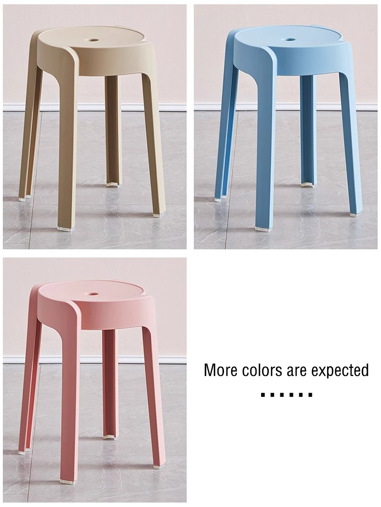 COCOCUBBY Nordic Style Plastic Stool Thinked Dining Chair Durable ...