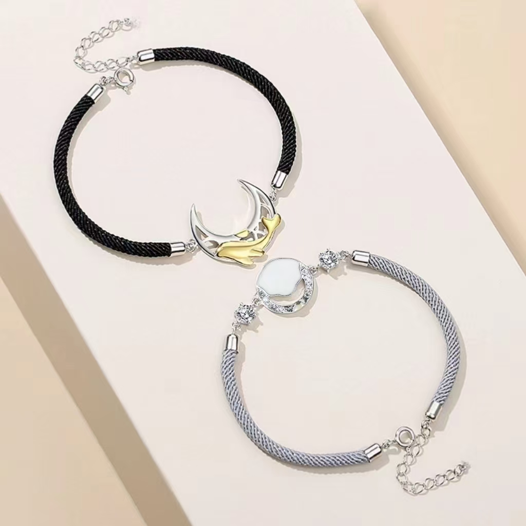 2 Moon Whale Fashion Couple Style This Life Have You Bracelet Set ...
