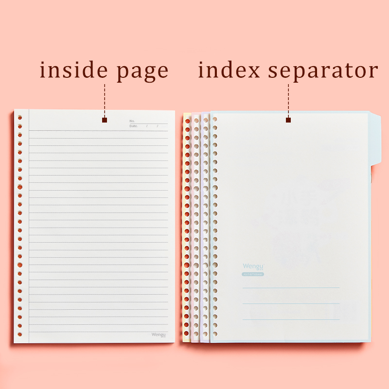 A5/B5 Binder Refill 300Sheets 20/26 Holes Loose leaf Notebook Binder ...