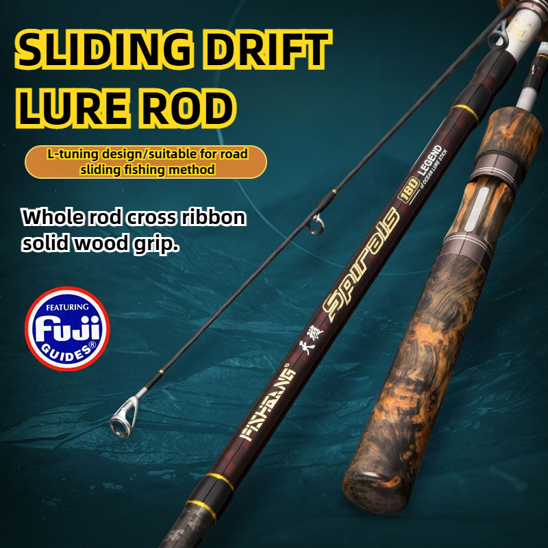 FUJI Fast Action 2-6LB Light Fishing Rod 1.68m-2.4m Wooden Handle ...