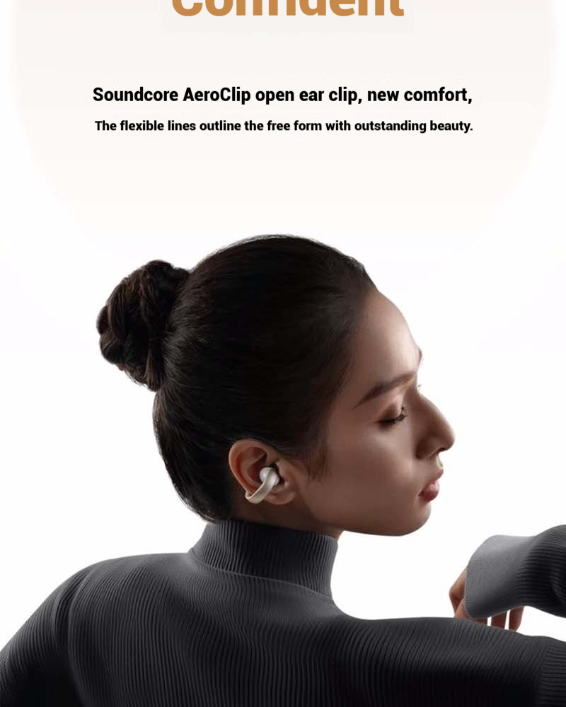 SoundCore AeroClip Open earbuds Bluetooth Earbuds Wear painless stylish ...