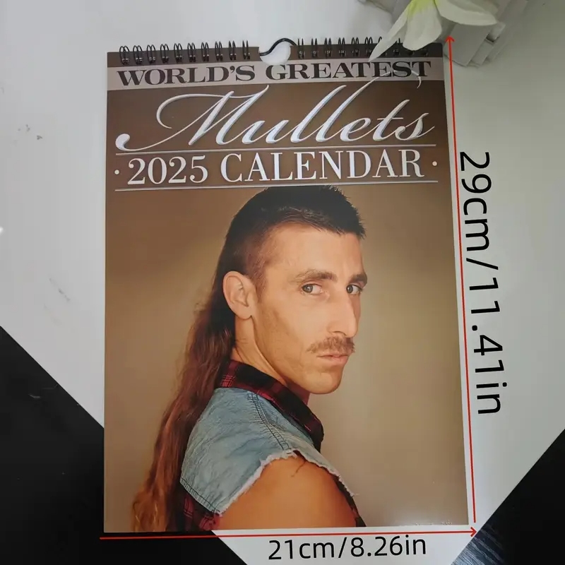 SweetHome 2025 World's Greatest Mullets Calendar Unique Men with ...
