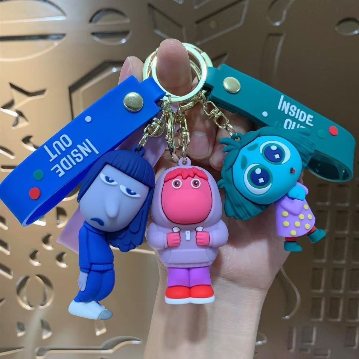 Yoomi Inside Out Keychain Cartoon Keychain Disney Pixar Sadness Fear ...