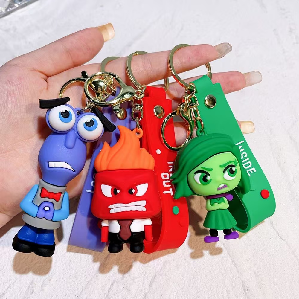Yoomi Inside Out Keychain Cartoon Keychain Disney Pixar Sadness Fear ...