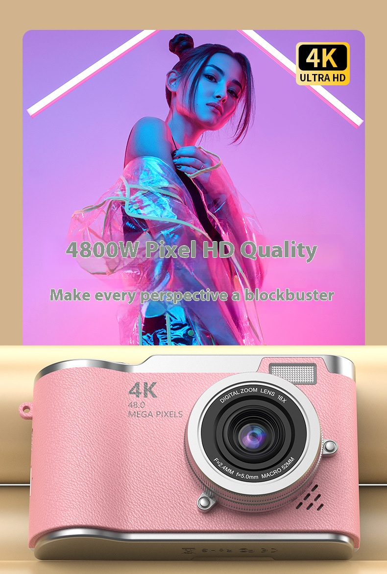 YMX 007 Flip Screen Digital Camera Kids Entry Level CCD Digital Camera - Photographic Digital ...