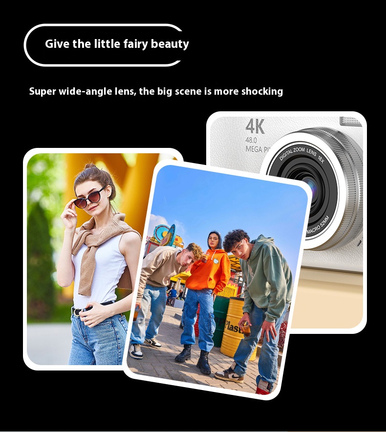 YMX 007 Flip Screen Digital Camera Kids Entry Level CCD Digital Camera - Photographic Digital ...