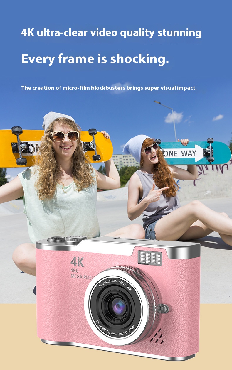 YMX 007 Flip Screen Digital Camera Kids Entry Level CCD Digital Camera - Photographic Digital ...