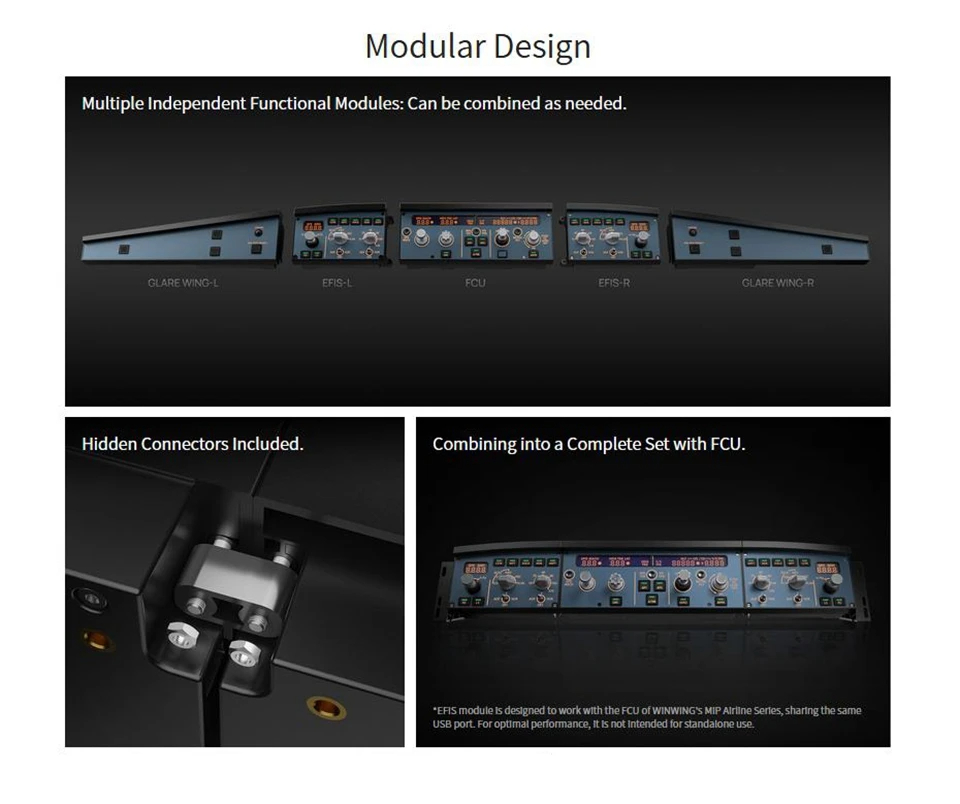 WINWING A320 EFIS-L Full-size EFIS Unit Flight Control Panel Flight ...