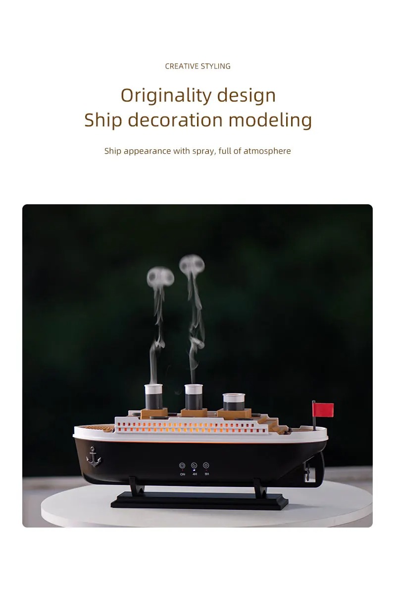 Titanic Ship Model Decoration Air Humidifier 250ml Essential Oil ...