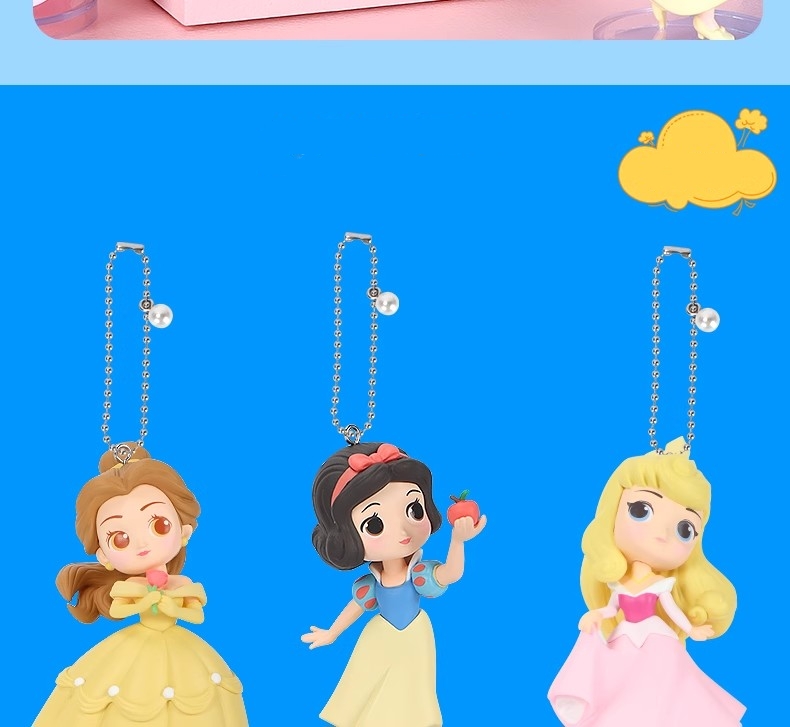 Miniso Disney Princess Key Chain Blind Boxes Toy Collection | Shopee ...