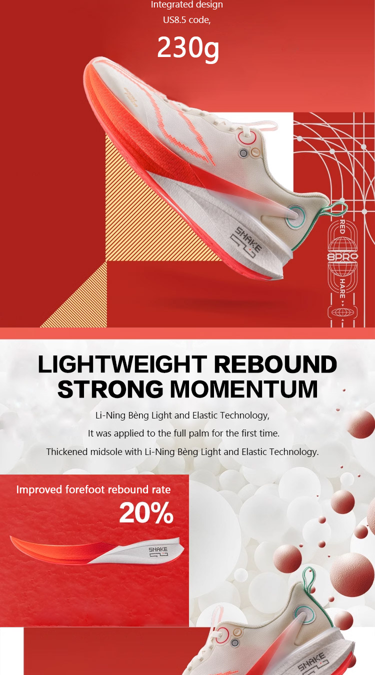 LI-NING RED HARE 8 PRO Men Running Shoes Professional Sports ARPV003 ...