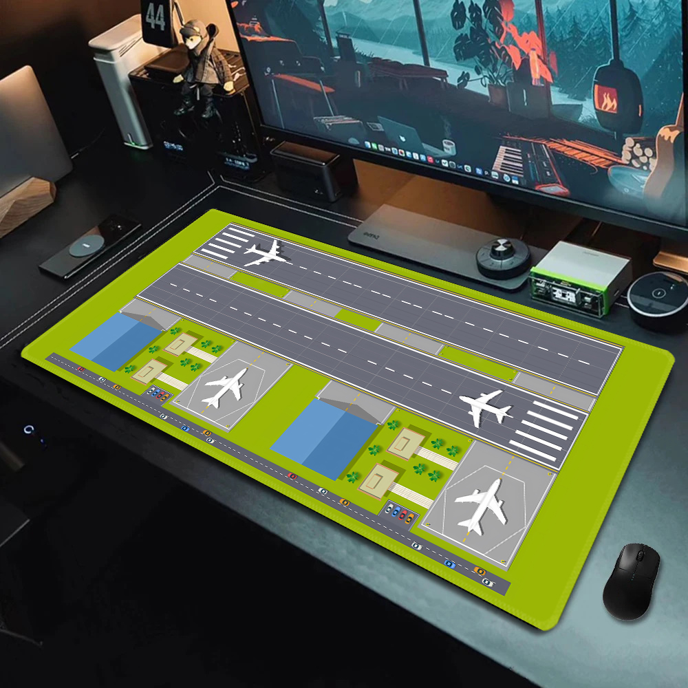 Mouse Pad Gaming Desk Mat Airport runway Waterproof Anti-Slip Mousepad ...