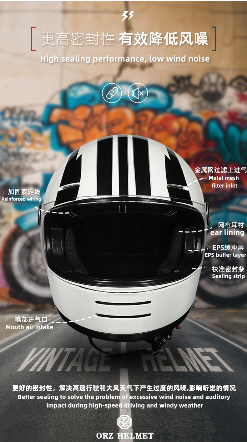 Motorcycle full-face helmet unisex dual-mirror helmet dust-proof anti ...